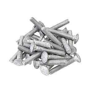 5/16 x 2" Long Carriage Bolts with Nuts, Galvanized Steel (Pack of 25)