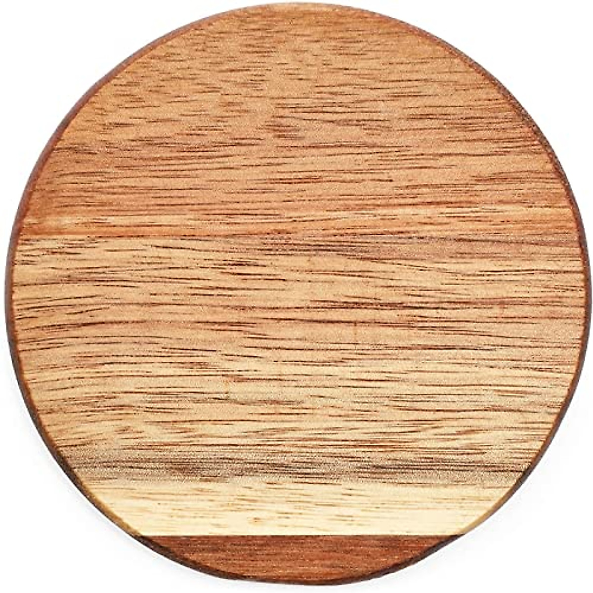 8 Pack Vintage Wooden Coasters for Drinks, Glasses, Tabletops, Dark Brown (4 in)