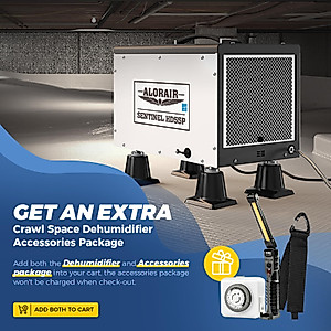 ALORAIR Crawl Space Dehumidifier, 120 PPD Energy Star Crawlspace Dehumidifiers with Drain Hose and Pump for Basement, Portable Compact Auto Defrost Under House Industry Commercial Dehumidifier