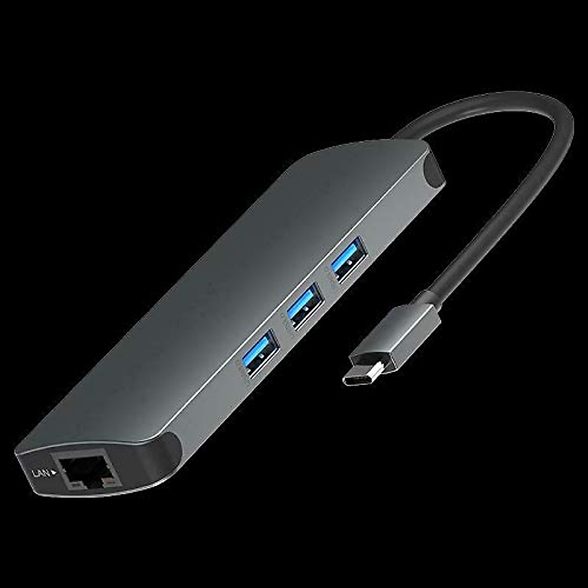 USB C Hub USB3.0 HDMI PD Charging Docking Station Converter USB Readable SD Card, 9-in-1 4K Type C Adapter Compatiable for MacBook and Windows (Silver)