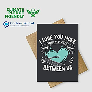 Long Distance Card for boyfriend, girlfriend, wife, husband. | Original card with envelope for long distance relationship or friendship | Unique present for someone who is going away