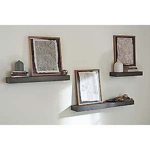 Signature Design by Ashley Corinsville 24" Modern Floating Wall Shelf, Black