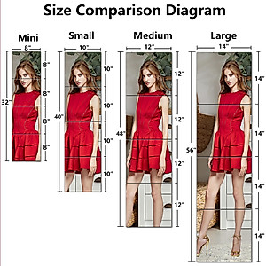 Shatterproof Full Length Mirror, Unbreakable Mirror for Wall, Full Body Mirror for Kids, Thick 0.1",4Pcs 12"x12", Made of Frameless Plexiglass Acrylic Plastic, Wall Mounted for Home Gym, Bathroom Door