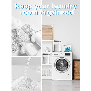 LivLab Laundry Pod Container - 260 Capacity Laundry Detergent Pod Bin with Lid for Laundry Room Organization, Laundry Detergent Dispenser, Translucent