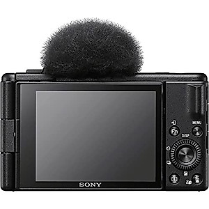 Sony ZV-1F Vlog Camera for Content Creators and Vloggers Black Bundle with Lexar 64GB High-Performance 800x UHS-I SDHC Memory Card + Camera Case + 1400 mAh Battery Pack