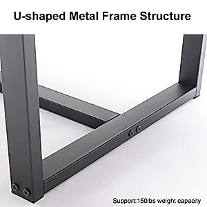 SOSPIRO 72 inch Wood Dining Table for 6 to 8, Industrial Rustic Rectangular Farmhouse Table with Steel Legs Metal Frame For Kitchen, Dining Room, Home Furniture, Brown