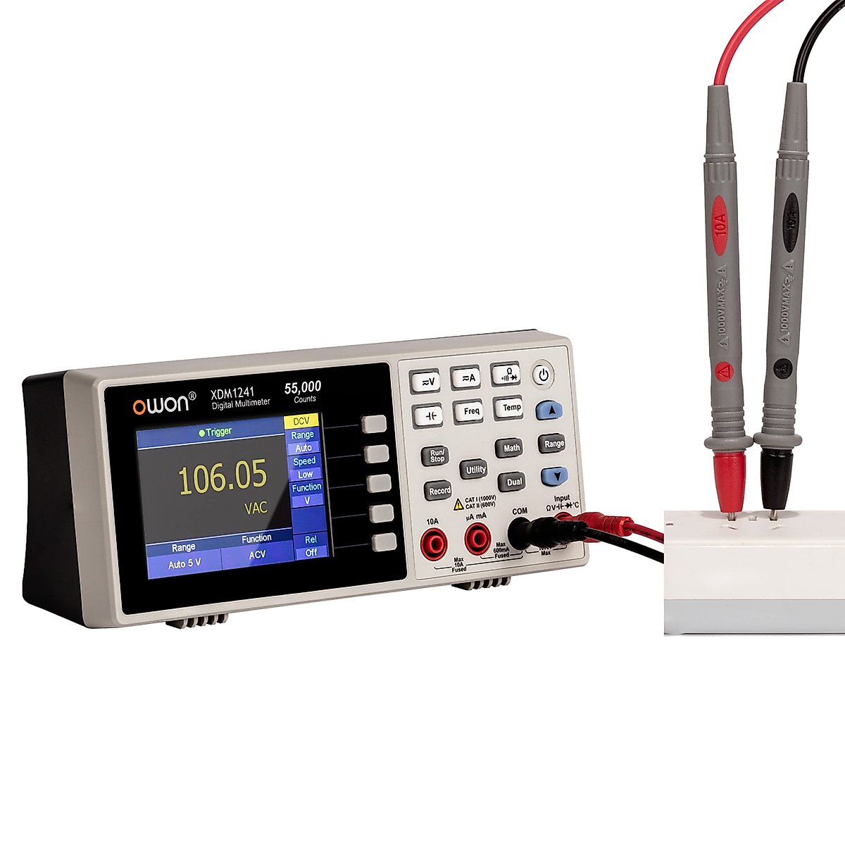 XDM1241 3.5 in LCD Multimeter Portable Desktop Digital Multimeter Multi Testers for Laboratories,Instruments and Factories(Built-in Batteries and Support DC 5V 2A)