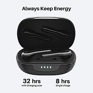Tribit Wireless Earbuds, Bluetooth 5.2 Earbuds Qualcomm QCC3040, 4Mics CVC 8.0 Call Noise Canceling Crystal-Clear Calls Comfortable Earbuds 32H Playtime Wireless Bluetooth Headphones, FlyBuds C2