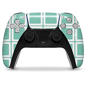 WraptorSkinz Skin Wrap compatible with Sony PS5 DualSense Controller Squared Seafoam Green (CONTROLLER NOT INCLUDED)