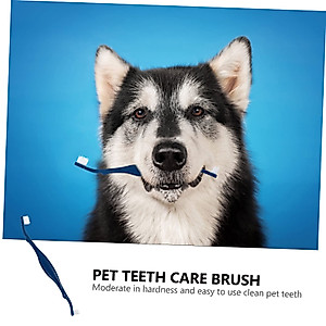FOMIYES 3pcs Pet Double Toothbrush Pet Toothbrushes Pet Dog Supplies Pet Dog Oral Brush Finger Dog Toothbrush Pet Teeth Brush Toothbrush for Pet Dog Toothbrushes Pet Tooth Clean Brush