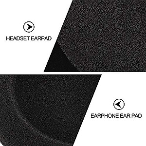 OSALADI 20pcs Earphone Ear Pads Memory Foam Earpads Sponge Cushion Covers Replacement Universal Fit for Headphone Headset Earbuds 55mm Black