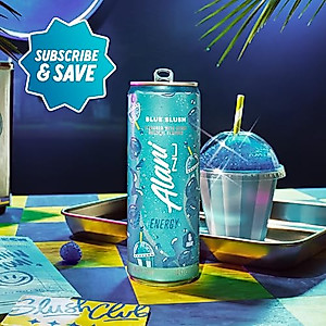 Alani Nu BLUE SLUSH Sugar Free, Low Calorie Energy Drinks | 200mg Caffeine | Biotin B Vitamins | Zero Sugar | 10 Calories | 12 Fl Oz Cans | 12 Pack