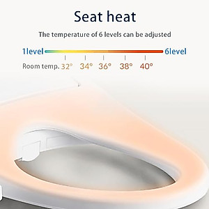 Heated Bidet Seat, Air Dryer Toilet Seat Instant Heated, Smart Bidet Seat, Electronic Heated Toilet Seat, Luxurious Comfort for Home and Hotel