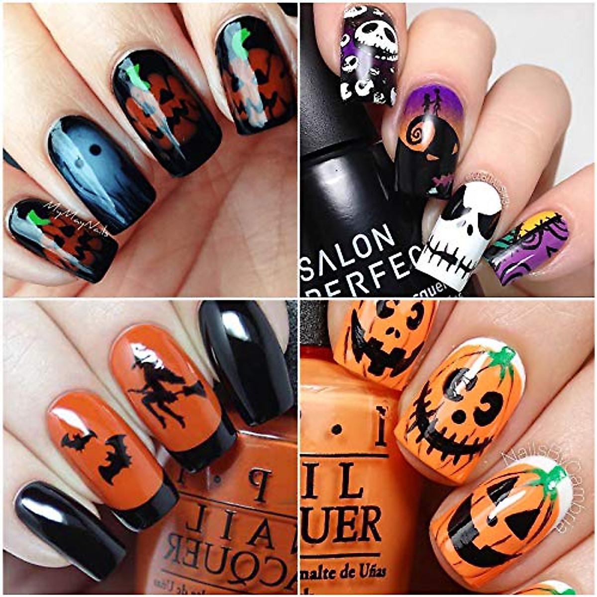 Clear Fake Full Cover Nails - Square Shaped Acrylic Nails BTArtbox 500pcs False Nail Tips with Case for Nail Salons and DIY Nail Art, 10 Sizes