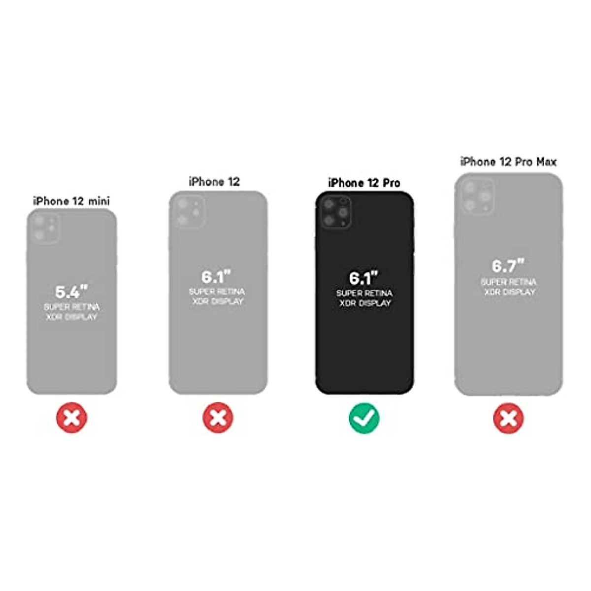 IPhone 12 Pro Case, LifeProof, FRĒ Series, waterproof IP68, built-in screen protector, port cover protection, snaps to MagSafe - BLACK