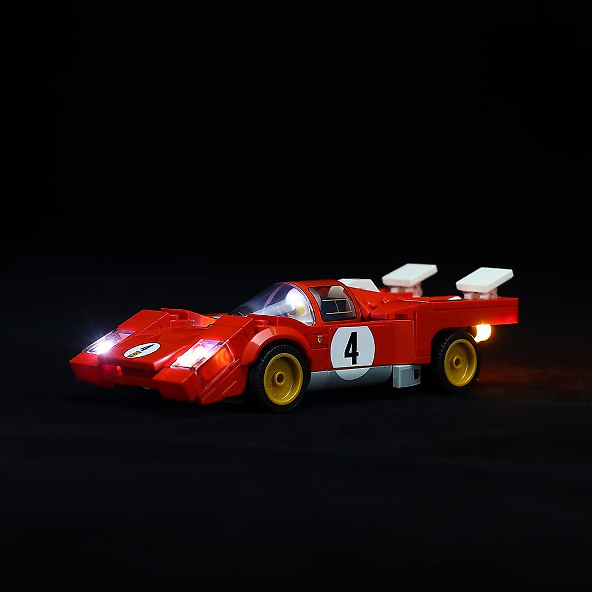Kyglaring LED Lighting Kit Only Lights Set Designed for Lego 1970 Ferrari 512 M 76906 Model Building Kit - Without Lego Set (Classic Version)
