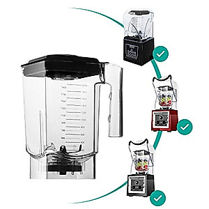 WantJoin Professional Commercial Blender Cups ONLY for WantJoin 8001 series, Quiet Blender Spare Cups (Plastic)