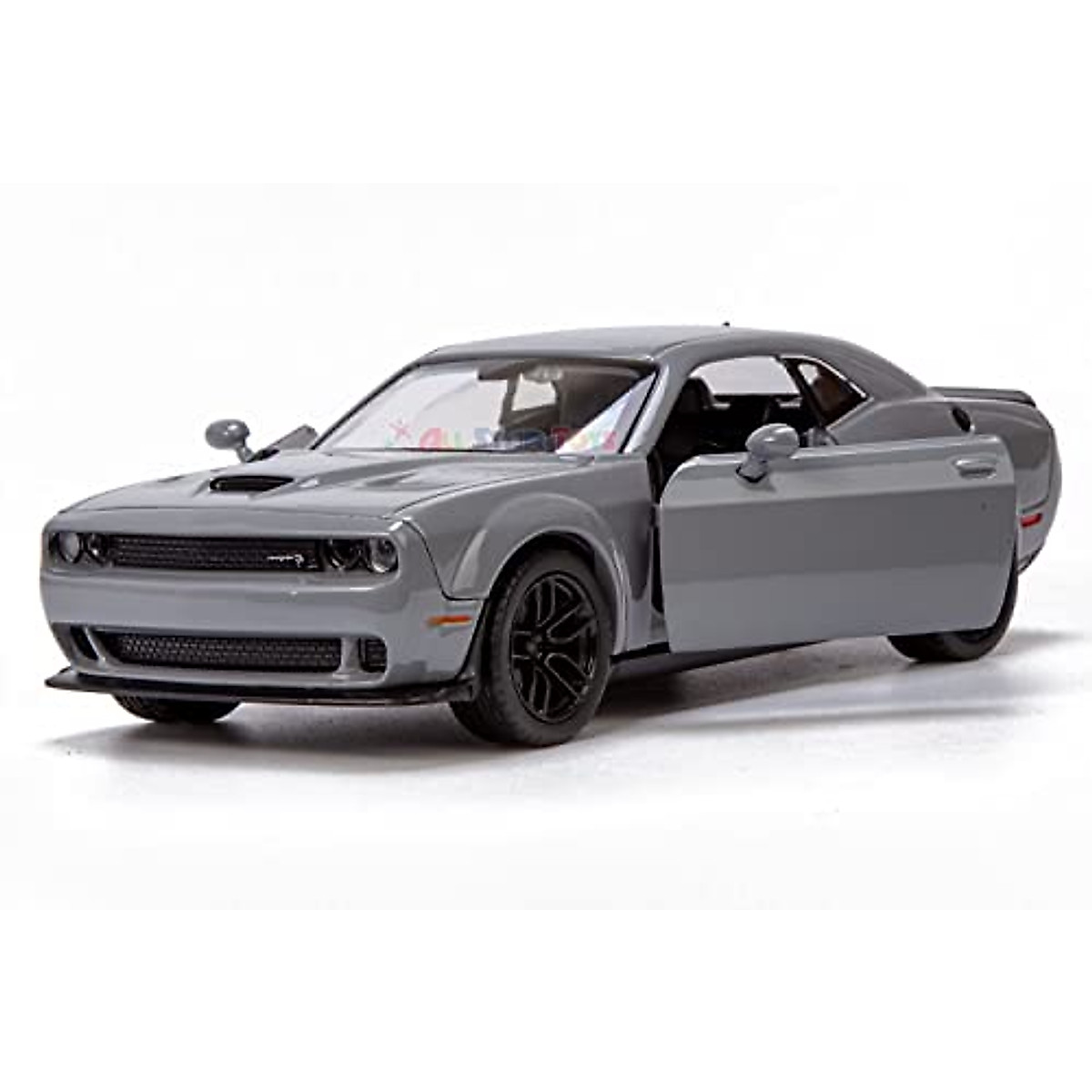 Motormax All Star Toys Exclusive 2018 Dodge Challenger SRT Hellcat Widebody Destroyer Gray 1/24 Diecast Model Car 79350 Grey