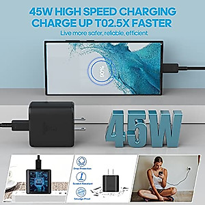 Samsung PD 45W USB-C Super Fast Charging Wall Charger for Samsung Galaxy S22 S21 S20 Ultra Plus Note 10+,Google Pixel,Note 20,PPS Charger Adapter Block-2 Pack