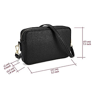 Purse Handbag Crossbody Bags for Women Womens Cross Body Small Cute Purses Shoulder Bag Handbags Everyday (black)
