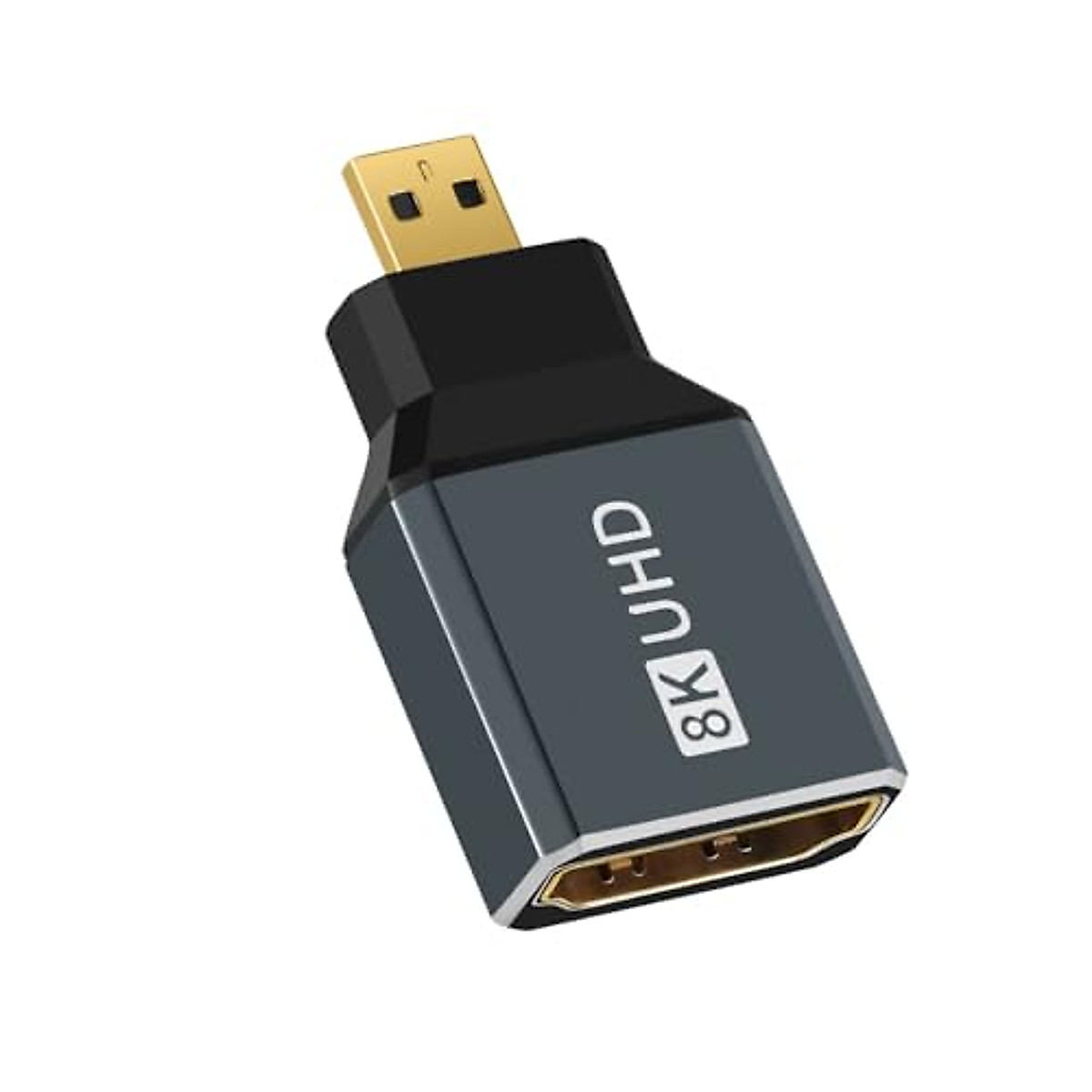Twozoh 8K Micro HDMI Adapter (2-Pack), 2.1 Micro HDMI Male to Standard HDMI Female Adapter Convertor Support 8K@60Hz, 4K@144Hz, 2K@240Hz