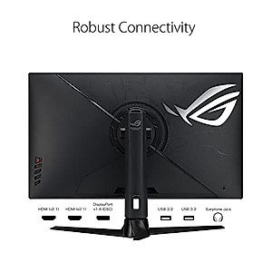 ASUS ROG Strix 32” HDMI 2.1 DSC Gaming Monitor (XG32UQ) - 4K UHD (3840 x 2160), Fast IPS, 160Hz, 1ms, G-SYNC compatible, FreeSync Premium Pro, DisplayPort, USB, HDMI, DisplayHDR600, Variable Overdrive