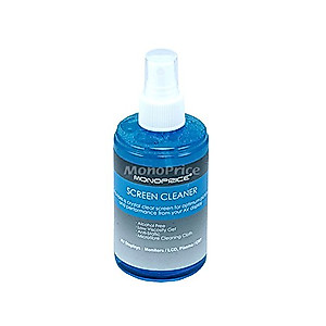 Monoprice 105176 Universal Screen Cleaner (Large Bottle, Blister Pack) for LCD and Plasma TV, all iPad, iPhone, Galaxy Tab, and Smartphones,200ml (Blister Pack), Blue