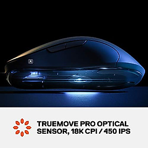 SteelSeries Sensei Ten Gaming Mouse 18,000 CPI TrueMove Pro Optical Sensor Ambidextrous Design 8 Programmable Buttons 60M Click Mechanical Switches – RGB Lighting,Black