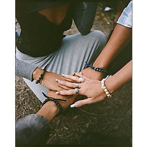 Rastaclat Beaded Bracelet for Men and Women of All Ages - Truth Brown/Black Bracelet | Adjustable Stackable Bracelet Beaded by Hand (Medium/Large)