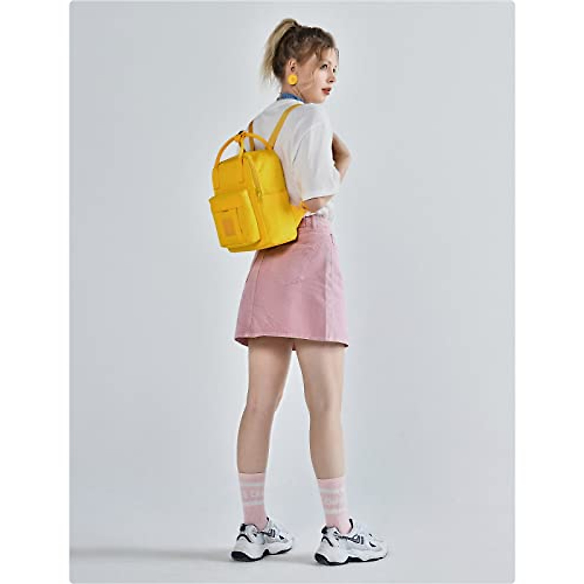 HotStyle BESTIE Mini Backpack Purse Small Bag with Multiple Pockets, Little Size Cute for Day Tirp, Travel & Everyday, Yellow