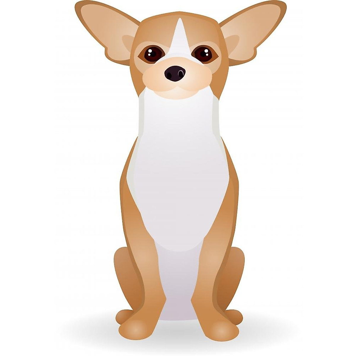 Wallmonkeys WM164901 Chihuahua Cartoon Peel and Stick Wall Decals, 18" H x 13" W-Small