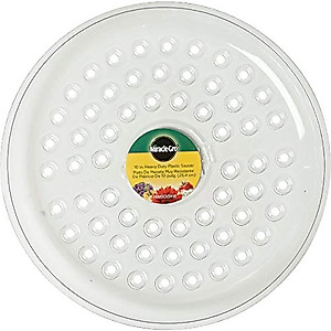 Miracle-Gro SMGCVSH10 10" Heavy Duty Plastic Saucer, Clear