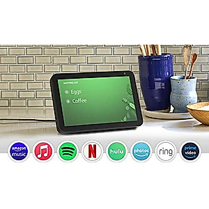 Echo Show 8 (1st Gen, 2019 release) -- HD smart display with Alexa – Unlimited Cloud Photo Storage – Digital Photo Display - Charcoal