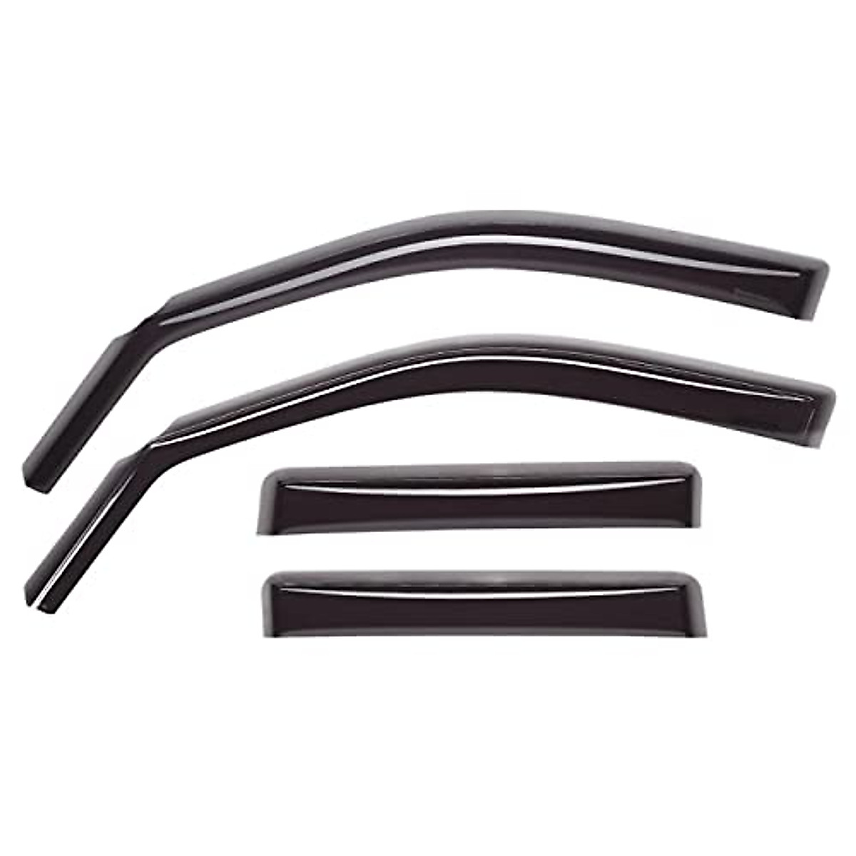 WeatherTech Custom Fit Front & Rear Side Window Deflectors for Buick Rainier, Dark Smoke