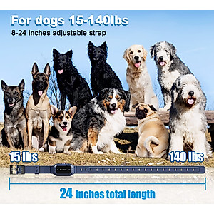 Bousnic Dog Shock Collar with Remote - ¾ Mile Electronic Training Collar for (15-140lbs) Medium Large Dogs, Waterproof Rechargeable Dog E Collar with 3 Modes, Beep, Vibration, Safe Shock(1-16 Levels)