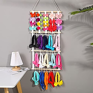 Hipcheer Headband and Hair Bows Holder for Baby Girl,Hanging Newborn Headbands Storage Organizer