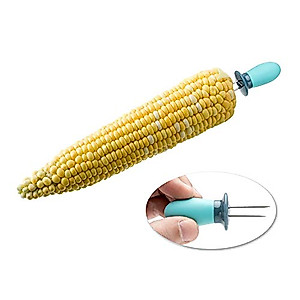 Corn Holders,Corn on the Cob Holders Cob Skewers Stainless Steel Corn Fork for BBQ Home Cooking-8 Pcs