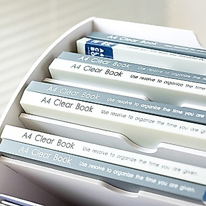 THUMEYE File Organizer for Desk, Fan-Shaped Desktop Organizer for Document/Letter/Paper with 6 Compartments, File Folder Organizer for Office School Home, White, 13.2'' D x 10.9'' W x 10.9'' H