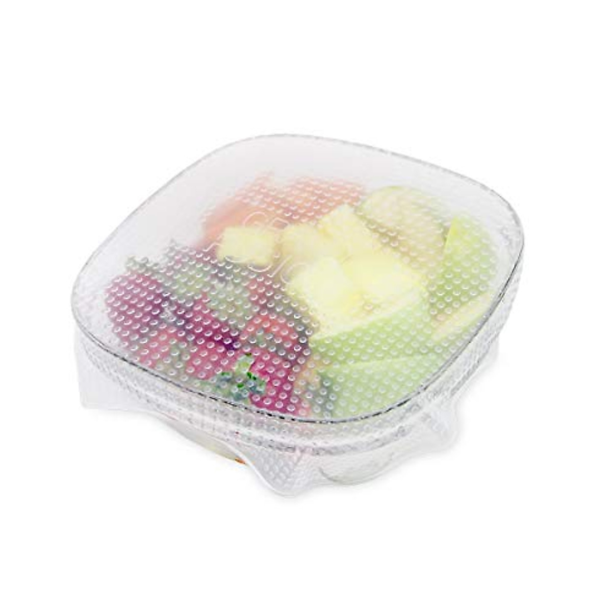 Grand Fusion Microwave-Safe Silicone Food Wrap, Flexible and Reusable Wraps for Food, BPA-Free and Long-Lasting Food Wrap, Bowl Cover, Available in Different Sizes, Pack of 3