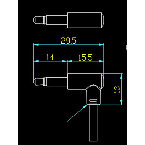 Starving Students Music Supplies Luigis Modular M-PAR Right Angled Eurorack Patch Cables - Package of 5 Gray Cables, 12" (30 cm)