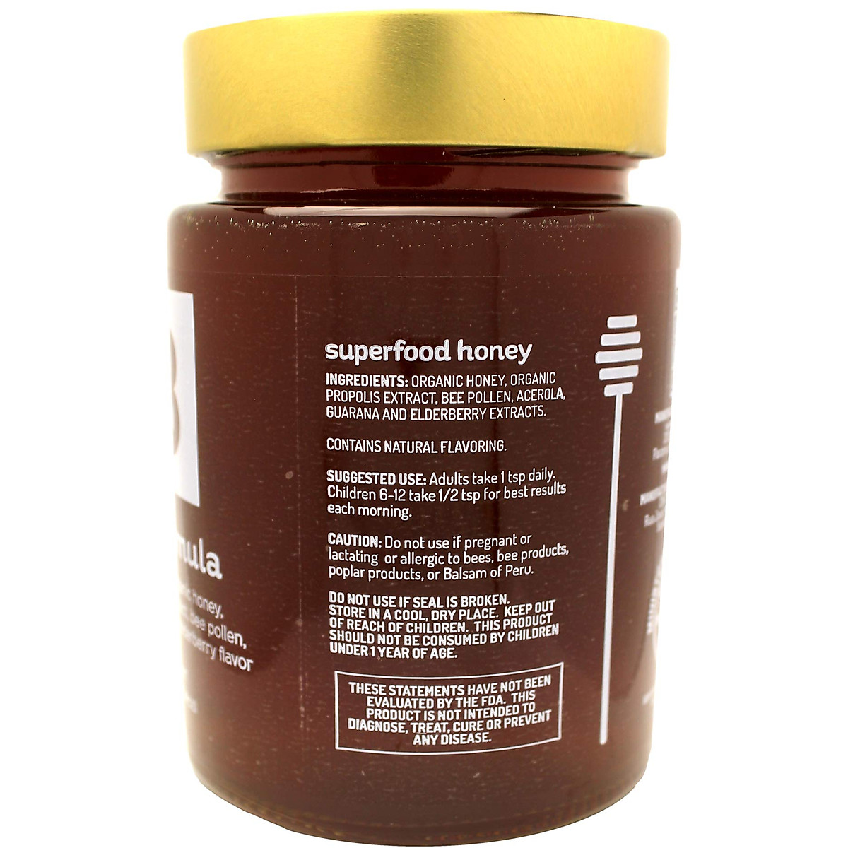 VITASUPPORTMD Superfood Organic Honey Fortified with Propolis - Aide with Immune Support, Energize Your Mind & Body with Bee Pollen, Vitamin C, Guarana, & Elderberry Bee Formula