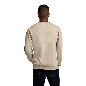 Fruit of the Loom Men's Moisture Wicking Eversoft Fleece Sweatshirt, Khaki Heather, X-Large