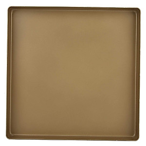 Oumefar Baking Sheets Pan, 11 x 11 x 1.2 in Baking Tray, Oven Trays Gold Aluminum Alloy Square Shape Non-Stick Baking Tray Bread Pizza Tray Baking Tool, Cookie Sheet Replacement Toaster Oven Tray