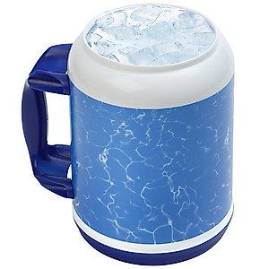 64 Ounce Insulated Mug with Lid Handle Flexible Straw with Cap, Large Plastic Cup for Cold Drinks with Dual Wall Insulation, Convenience Store Soda Mug