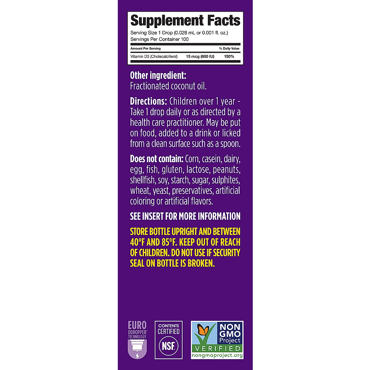 Ddrops Kids Booster 600IU 100 drops - Daily Liquid Vitamin D for Kids. Support Strong Bones & Immune System in Children. No Preservatives, No Sugar, Non-GMO, Allergy-friendly