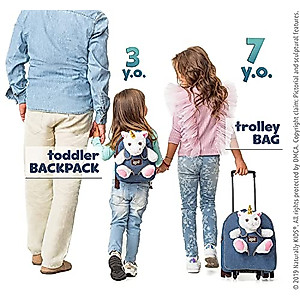 Unicorn Rolling Backpack for Girls, Kids Suitcase with Wheels, Kids Luggage, Toddler Suitcase