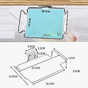 Meiloi Trash Bag Holder for Cupboards Kitchen Cabinet Door, Stainless Steel Portable Garbage Bins