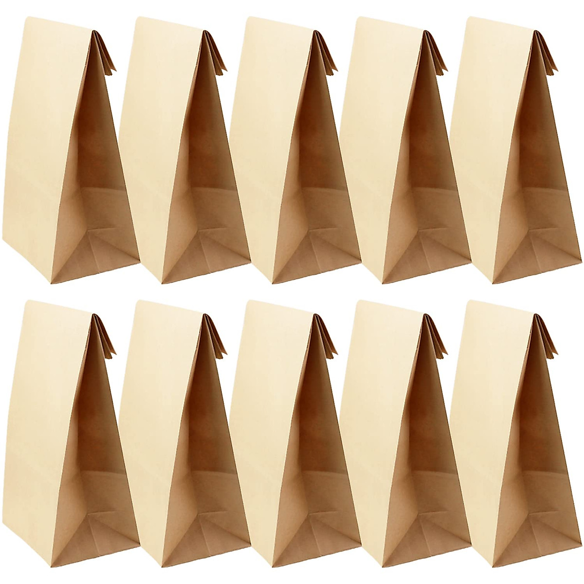 BadenBach 50 Pack 12 Lb Brown Kraft Paper Bags,7" x 4.3" x 12.5",Large Heavy Duty Paper Grocery Bags Paper Lunch Bags Bread Sandwich Gift Wrapping Bag for Bakery Shopping Party Crafts Projects