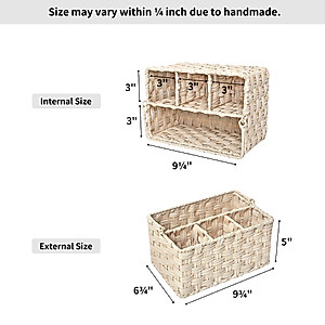 GRANNY SAYS Wicker Utensil Organizer, Silverware Caddy, Countertop Spoon and Fork Holder