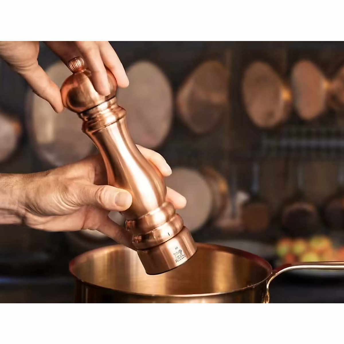 Peugeot Paris Chef u'Select Copper Plated Pepper & Salt Mill Gift Boxed Set, 9-in